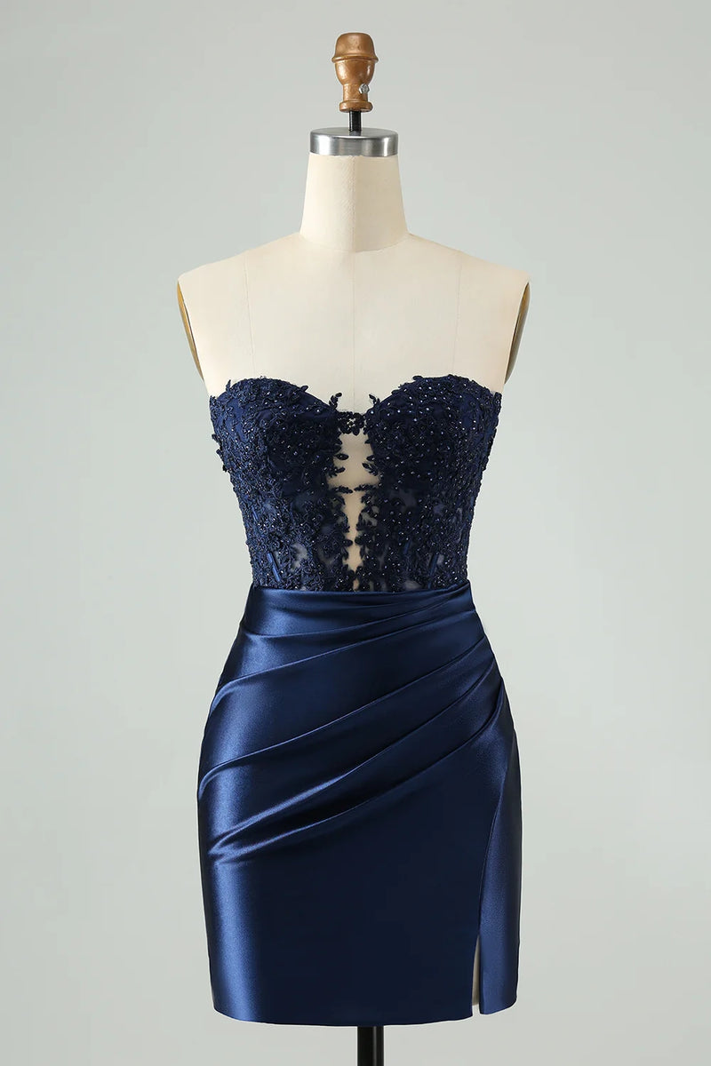 DingJi Wedding's charming corset bead short hollow Homecoming Dresses ...